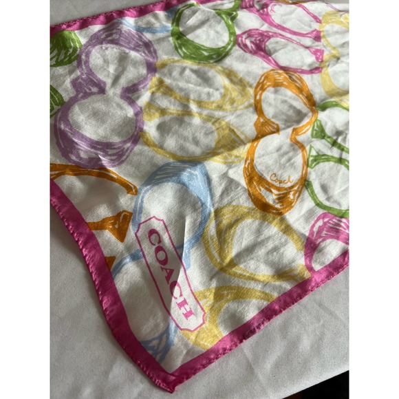 Coach | Accessories | Coach Silk Scarf Vintage Print | Poshmark